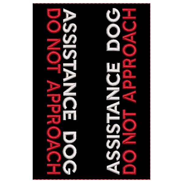 LEASH SLEEVE - Assistance Dog Do Not Approach leash wrap with snap clo ...